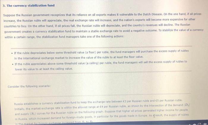 Solved 3. The currency stabilization fund Suppose the | Chegg.com