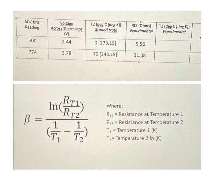 Solved Calculate T2 for each using the equation and | Chegg.com