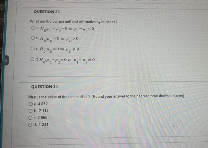 Solved Use the following setup for questions 22-26: A | Chegg.com