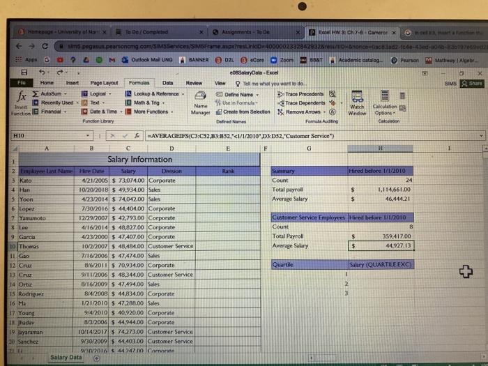 Solved In Cell E3 Insert A Function That Will Rank The Chegg