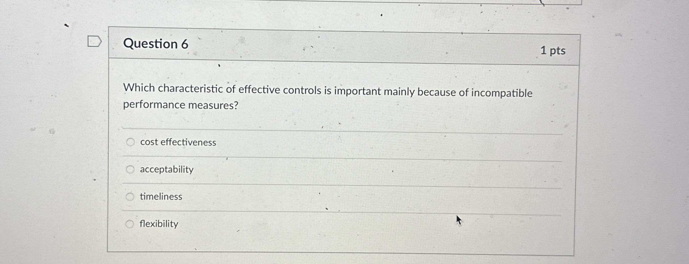 Solved Question 61 ﻿ptsWhich characteristic of effective | Chegg.com