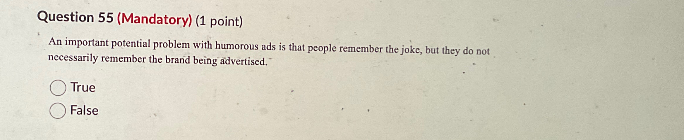 Solved Question 55 (Mandatory) (1 ﻿point)An important | Chegg.com