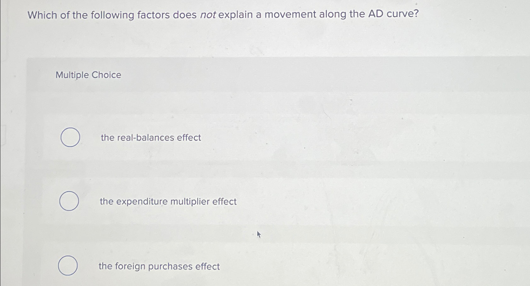 Solved Which of the following factors does not explain a | Chegg.com
