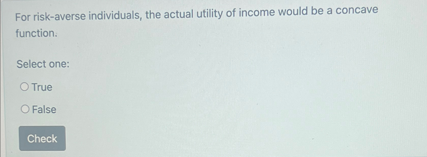 Solved For risk-averse individuals, the actual utility of | Chegg.com
