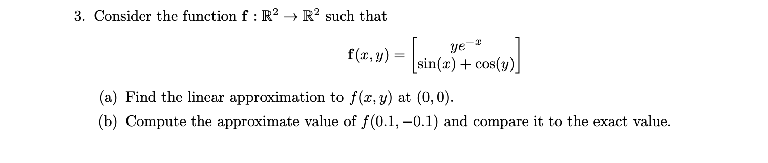 Solved Consider the function f:R2→R2 ﻿such | Chegg.com