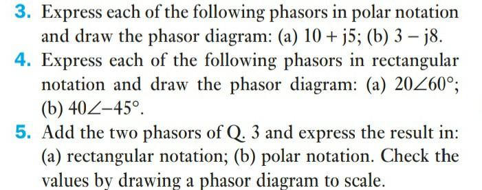 Solved 3. Express each of the following phasors in polar | Chegg.com