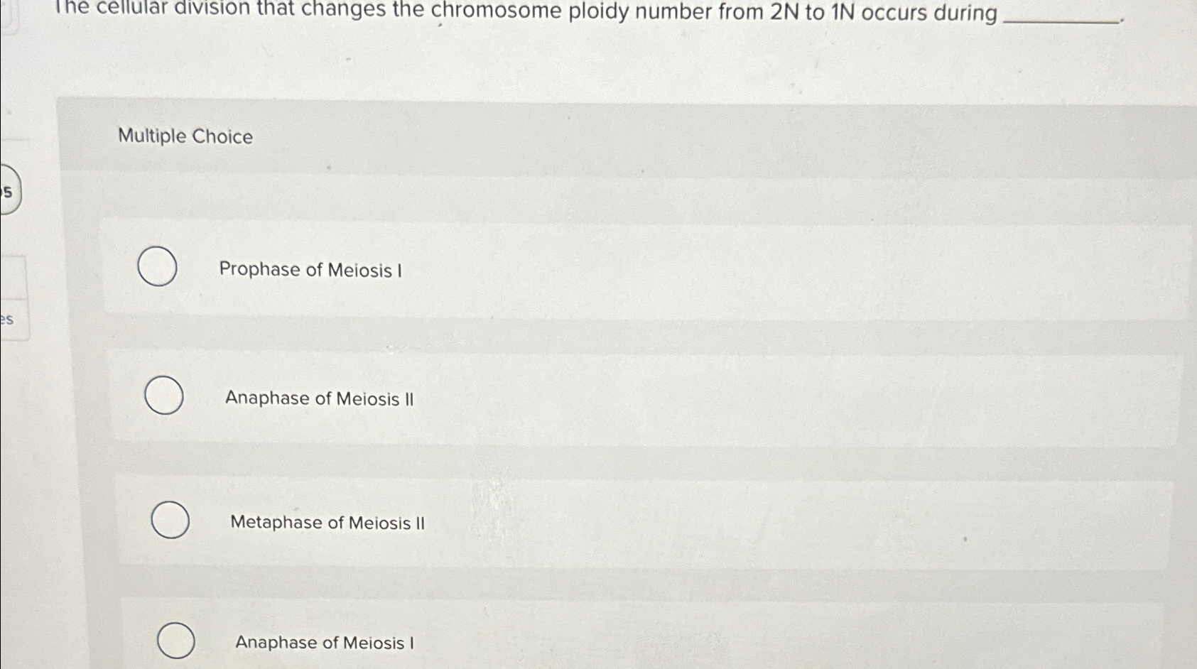 Solved The celluar division that changes the chromosome | Chegg.com