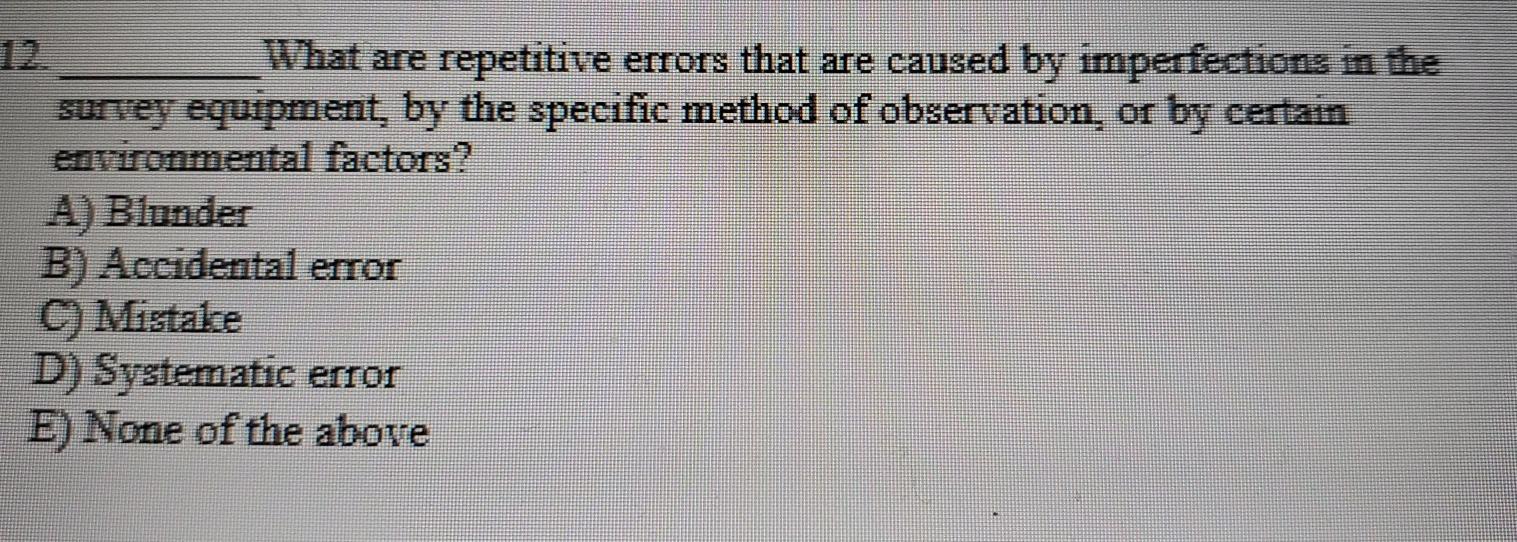 Solved What are repetitive errors that are caused by | Chegg.com