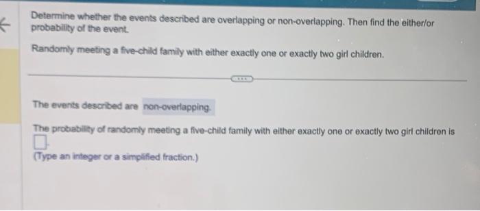 Solved Determine whether the events described are | Chegg.com