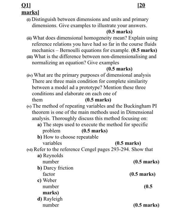 Solved 21] [20 marks) (1) Distinguish between dimensions and | Chegg.com
