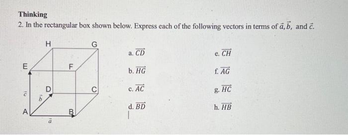 Solved Thinking 2. In the rectangular box shown below. | Chegg.com