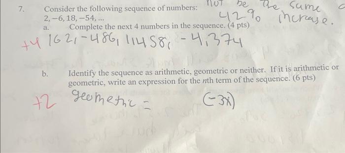 Solved Identify the sequence as arithmetic, geometric or | Chegg.com
