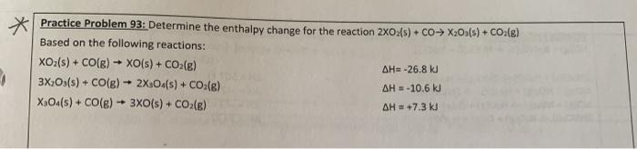 Solved Practice Problem 92: Calculate AH' for the reaction: | Chegg.com