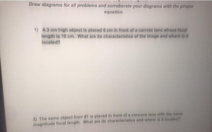 Solved Draw diagrams for all problems and corroborate your | Chegg.com