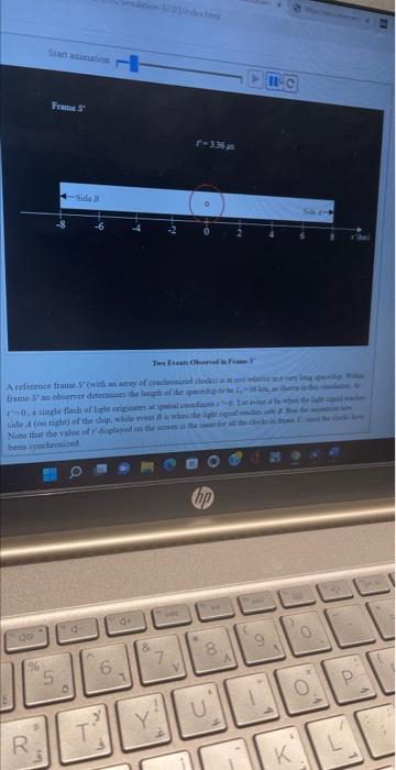 A reference frame S′ (with an array of synchronized | Chegg.com