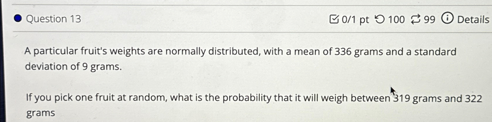 Solved Question 1301 ﻿pt り100⇄99(i) ﻿DetailsA particular | Chegg.com