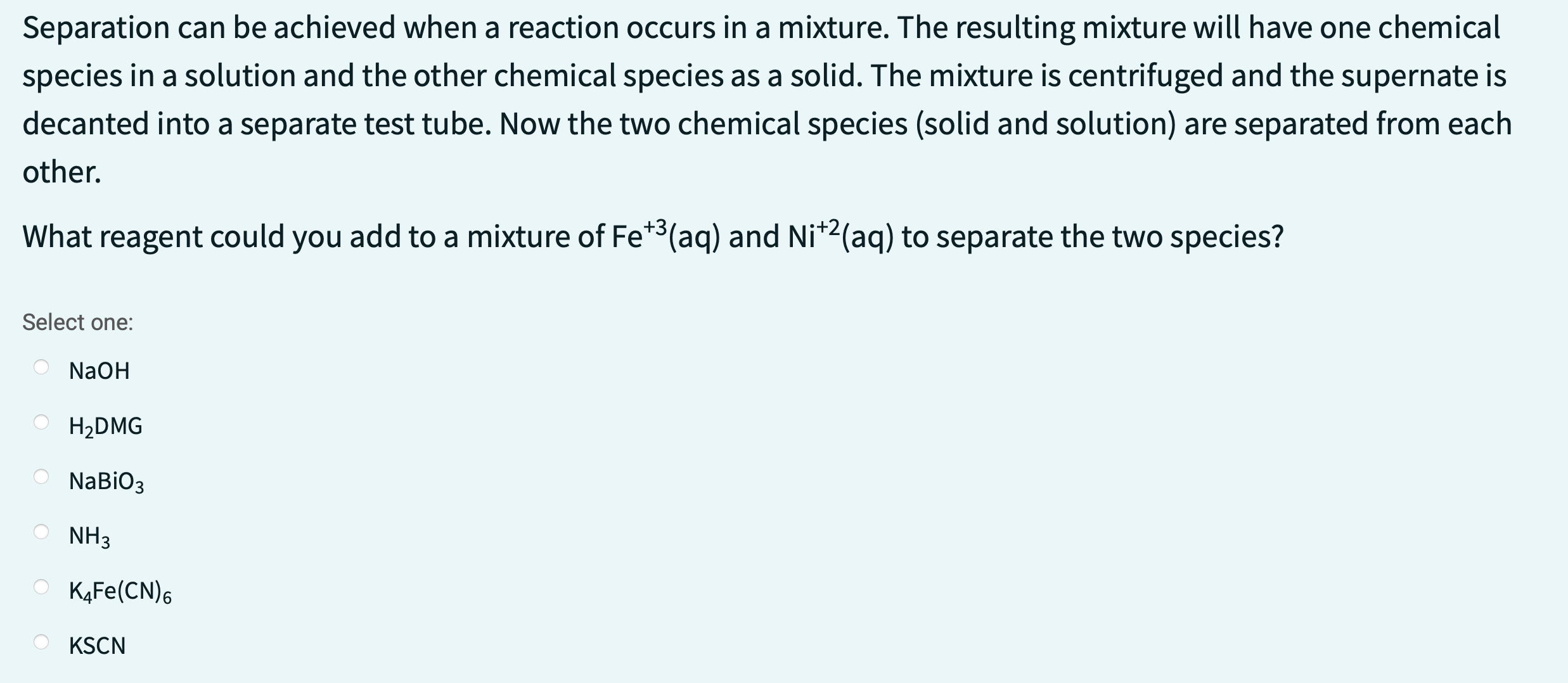 Solved Separation can be ﻿achieved when a reaction occurs in | Chegg.com