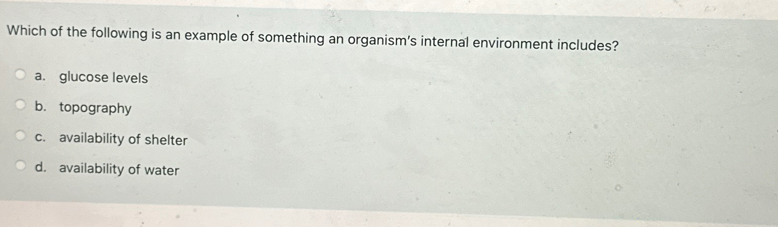 Solved Which of the following is an example of something an | Chegg.com