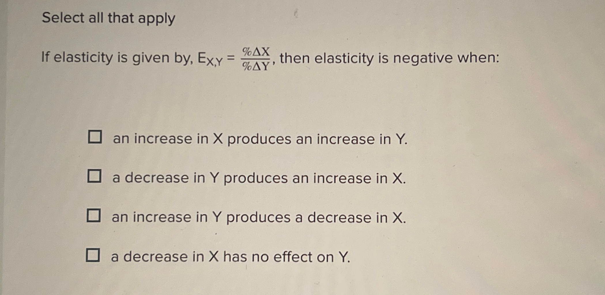 Solved Select all that applyIf elasticity is given | Chegg.com