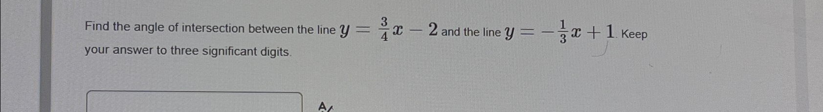 Solved Find the angle of intersection between the line | Chegg.com
