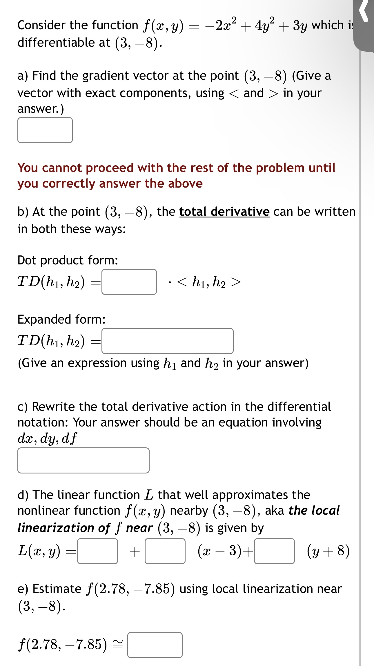 Solved Consider the function f(x,y)=-2x2+4y2+3y ﻿which i | Chegg.com