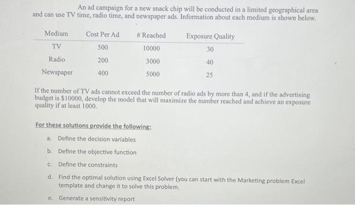 Solved answer this homework problem in an excel worksheet, | Chegg.com