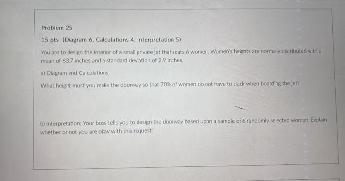 Solved Problem 25 15 pts (Diagram 6. Calculations 4, | Chegg.com