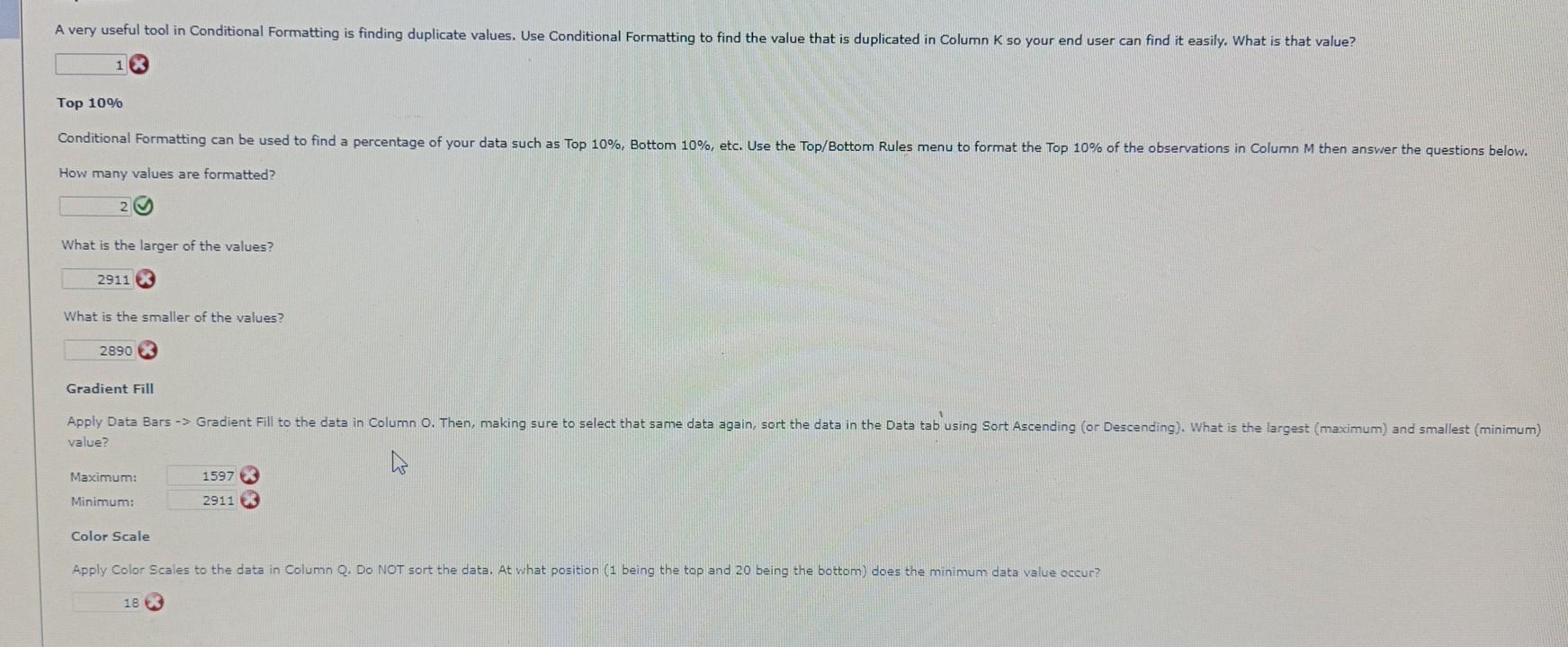 Solved A very useful tool in Conditional Formatting is | Chegg.com