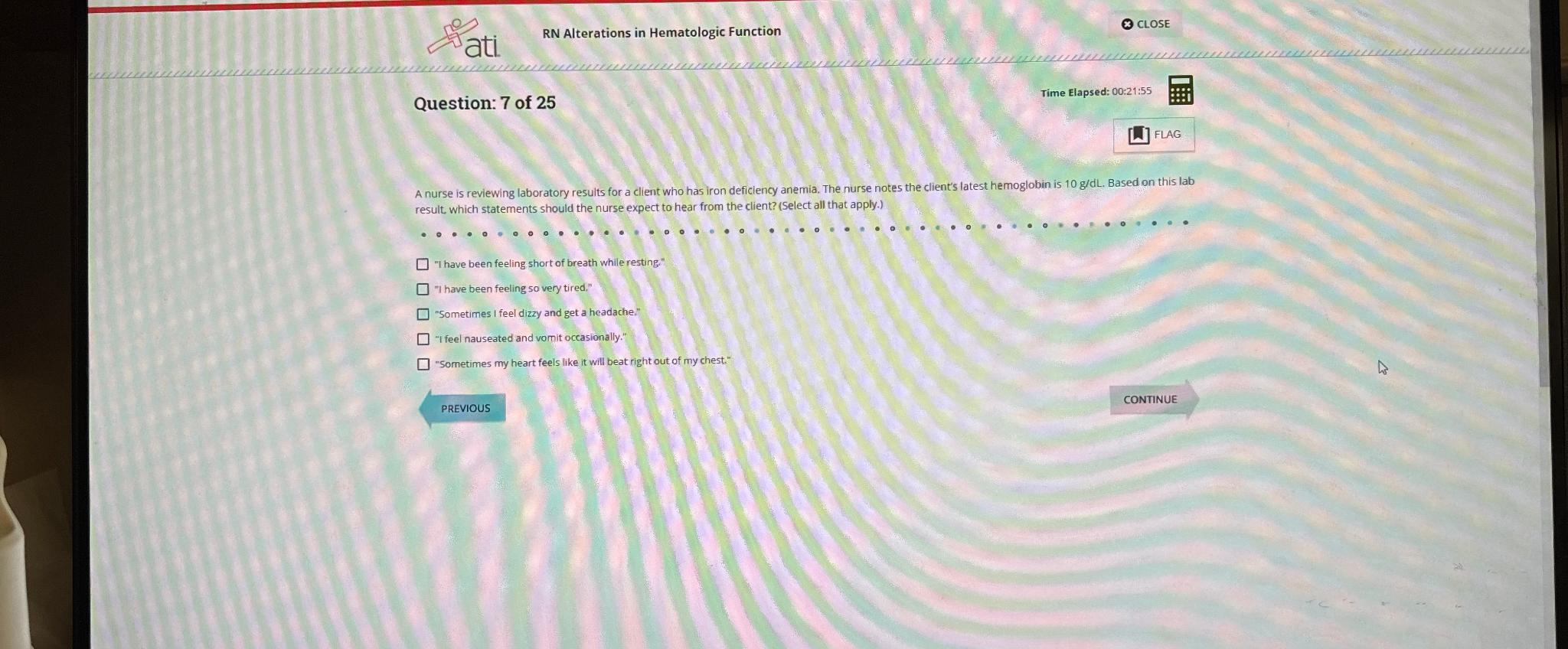 Solved ati. RN Alterations in Hematologic Function(8) | Chegg.com