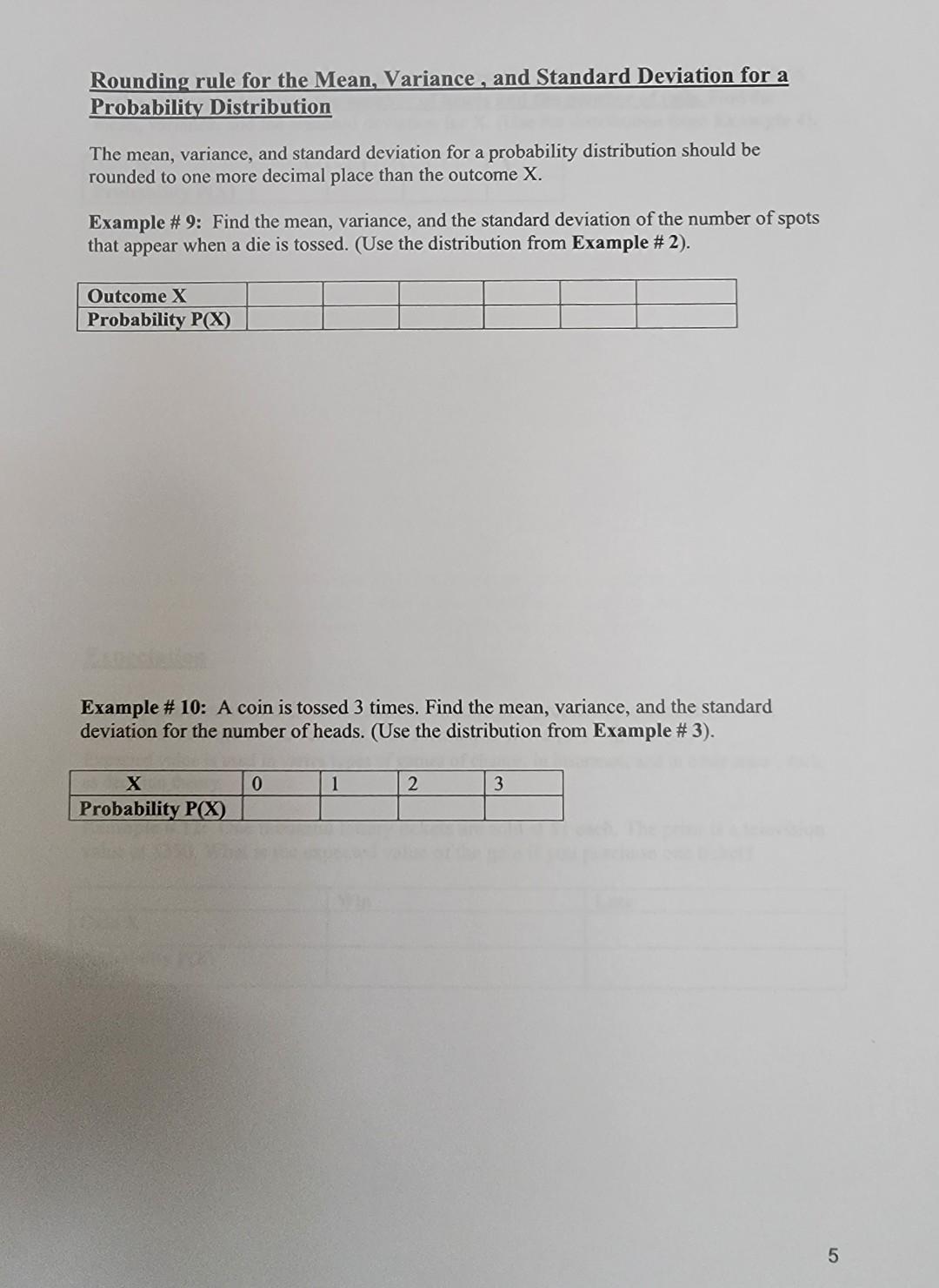 Solved Rounding rule for the Mean, Variance, and Standard | Chegg.com
