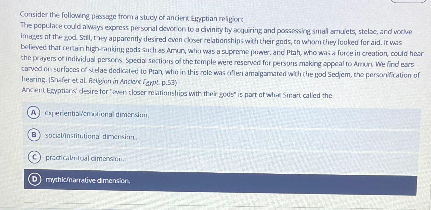 Solved Consider the following passage from a study of | Chegg.com