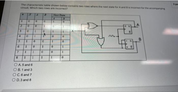 Solved Suppose the state machine shown below is in State B. | Chegg.com