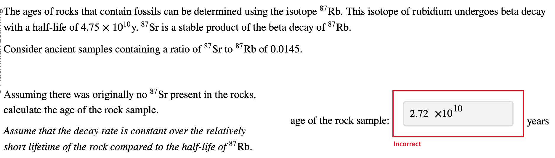 Solved The ages of rocks that contain fossils can be | Chegg.com