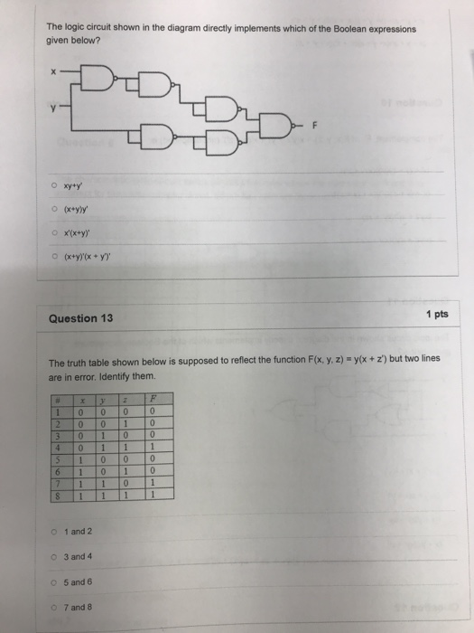 Solved The logic circuit shown in the diagram directly | Chegg.com