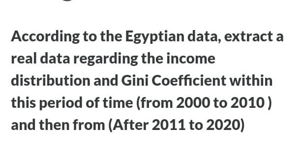 Solved According to the Egyptian data, extract a real data | Chegg.com