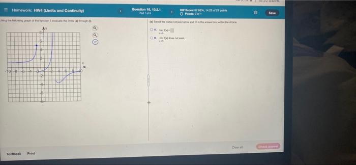 Solved Homework HW4 (Limits and Continuity Save that | Chegg.com