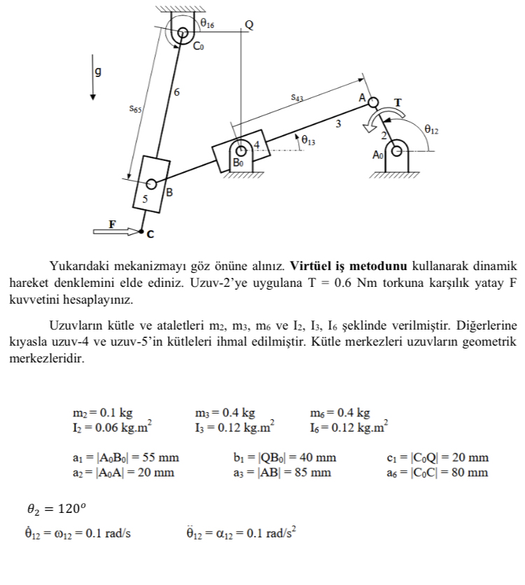 Solved Consider the mechanism above. Obtain the dynamic | Chegg.com