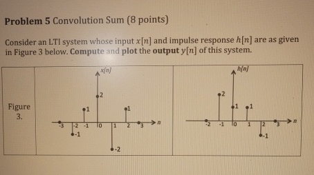 Solved Problem 5 ﻿Convolution Sum (8 ﻿points)Consider an LTI | Chegg.com