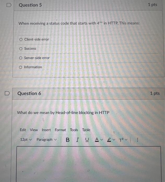 Solved When receiving a status code that starts with 4∗∗ in | Chegg.com