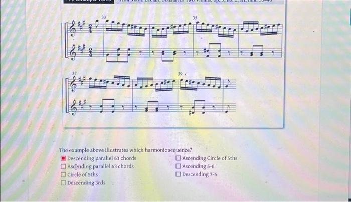 The example above illustrates which harmonic | Chegg.com