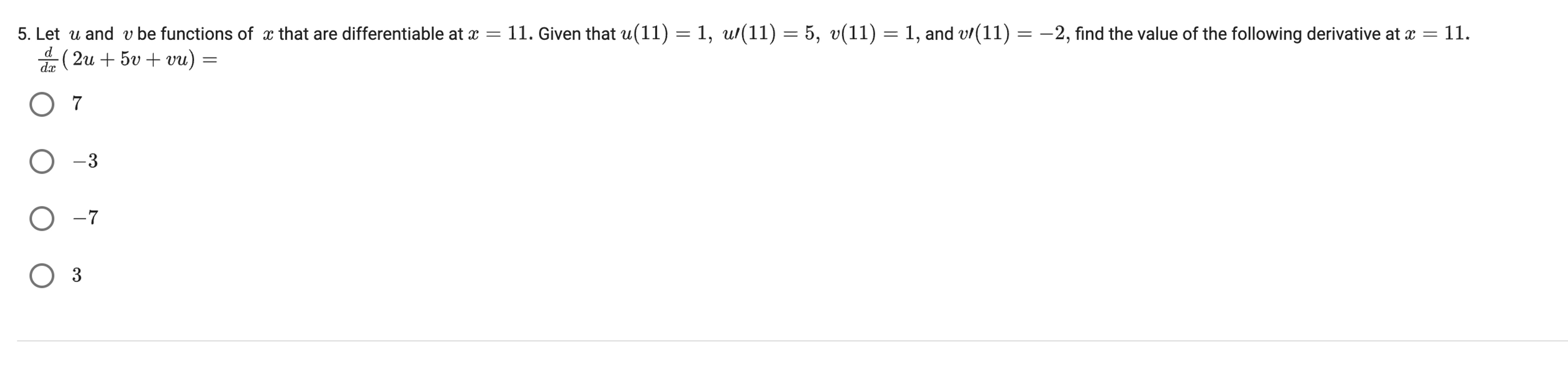 Solved Let u ﻿and v ﻿be functions of x ﻿that are | Chegg.com