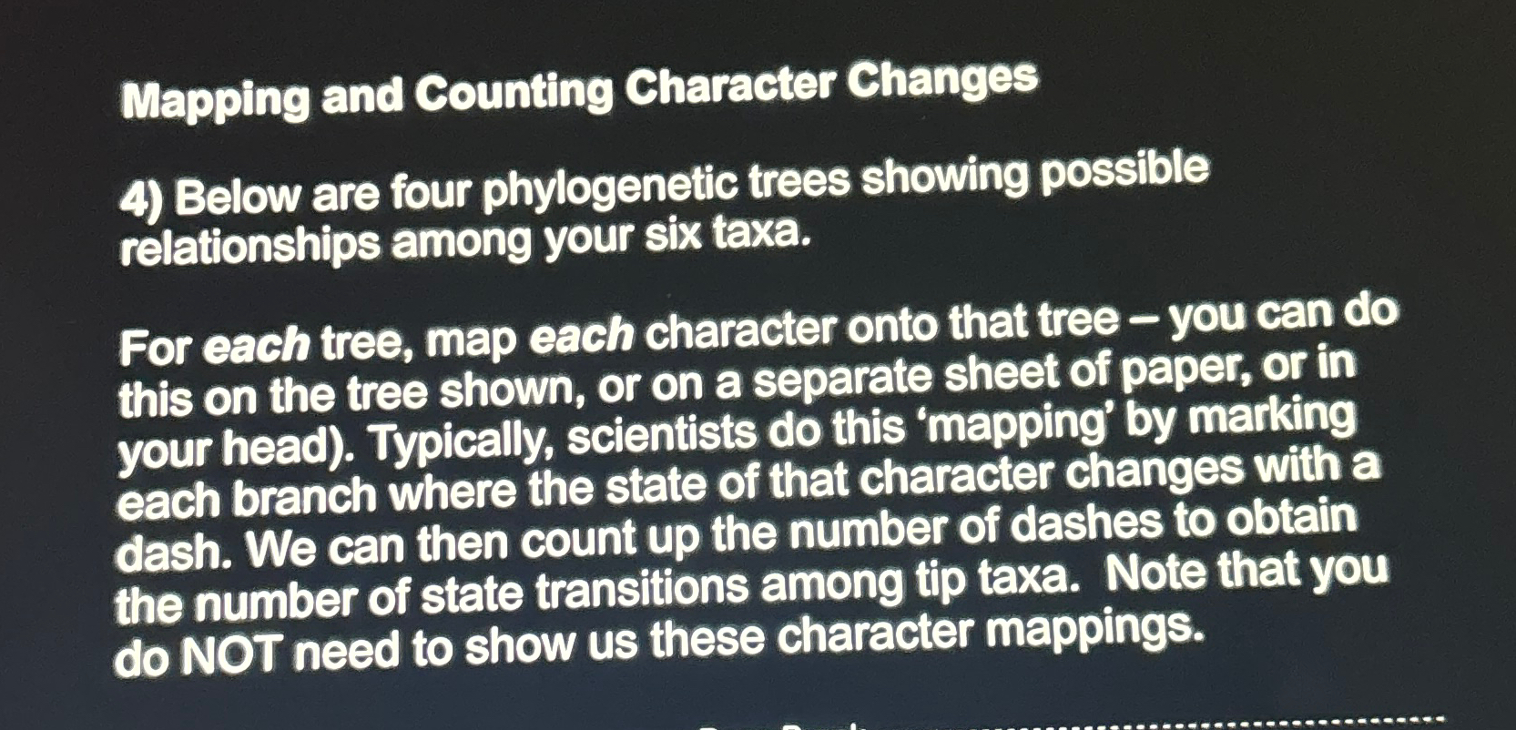 Solved Mapping and Counting Character ChangesBelow are four | Chegg.com