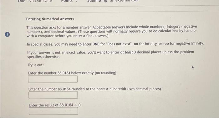 Solved Entering Numerical Answers This question asks for a | Chegg.com