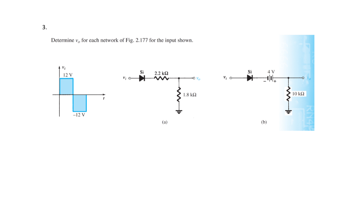Solved Determine vo ﻿for each network of Fig. 2.177 ﻿for the | Chegg.com