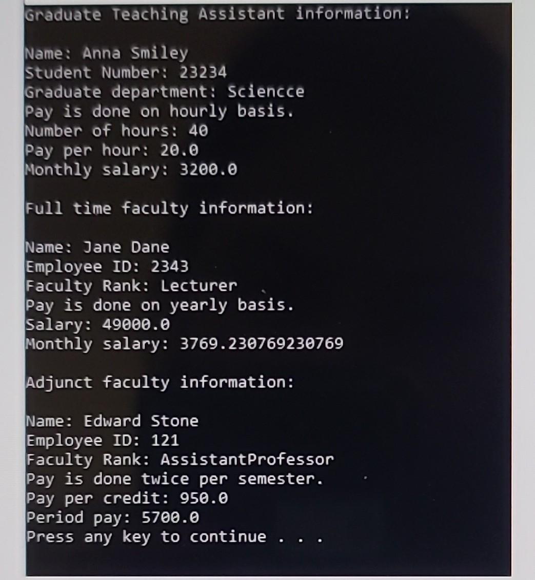Solved Your Tasks: Following the specifications given in the | Chegg.com