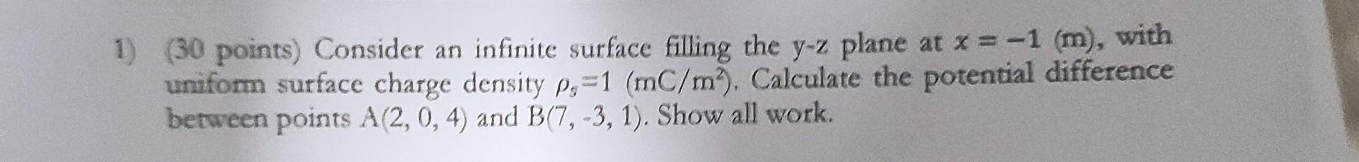Solved 1) (30 points) Consider an infinite surface filling | Chegg.com