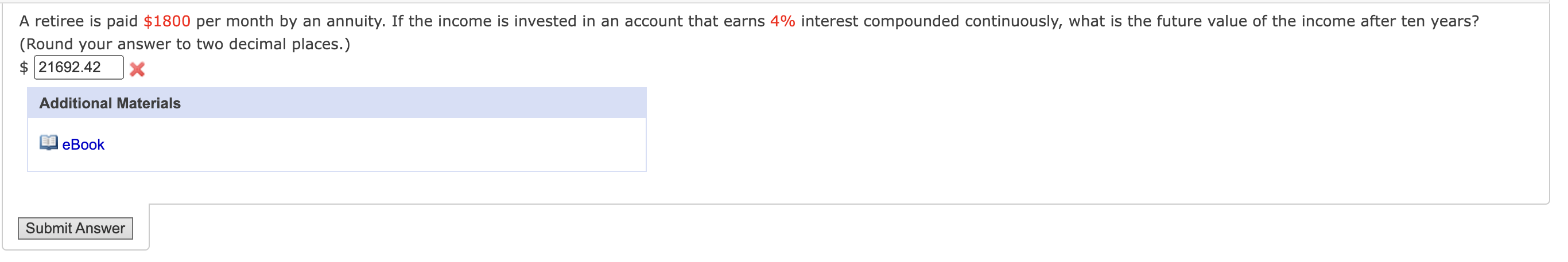 Solved (Round your answer to two decimal places.)$Additional | Chegg.com