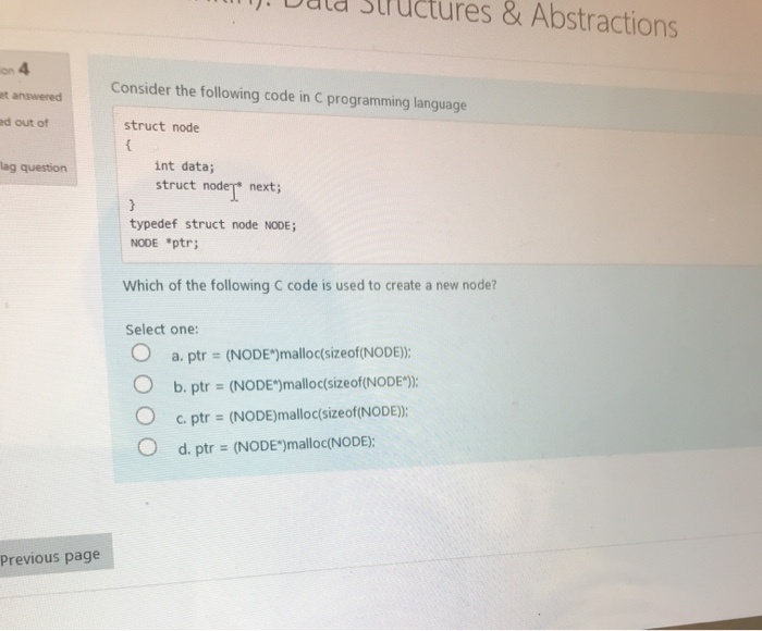 Solved MT). Dald Structures & Abstractions on 4 Consider the | Chegg.com