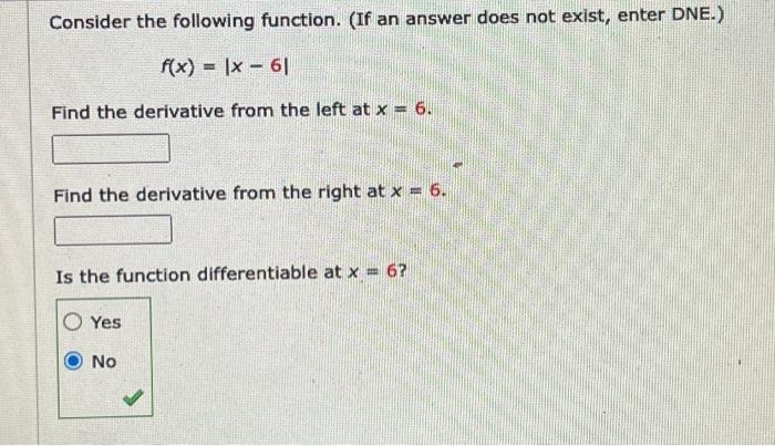 Solved Consider The Following Function If An Answer Does