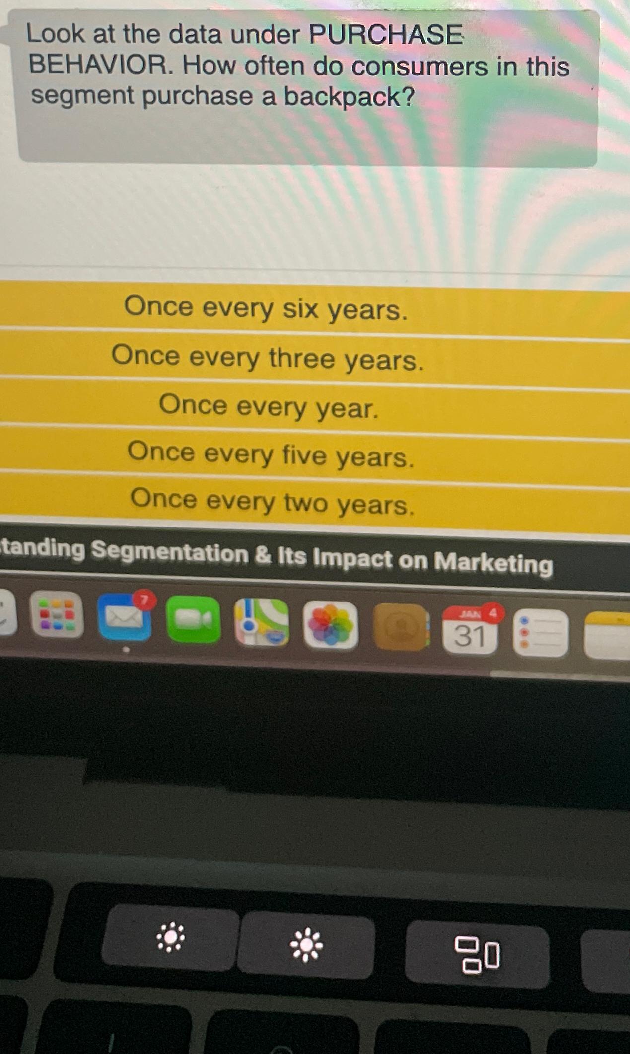 Solved Look at the data under PURCHASE BEHAVIOR. How often | Chegg.com